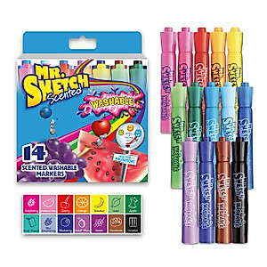 Mr. Sketch® Scented Markers, Chisel Point, Assorted, Pack Of 14