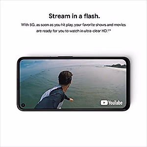 Google Pixel 4a with 5G - Android Phone - New Unlocked Smartphone with Night Sight and Ultrawide Lens - Just Black