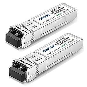 2Pack 10GBase-SR SFP+ Transceiver, SFP+ Multi-Mode to LC Module, 850nm MMF,up to 300 m,Compatible with Cisco SFP-10G-SR, Unifi UF-MM-10G, Meraki MA-SFP-10GB-SR,Fortinet,Mikrotik,Netgear,Supermicro