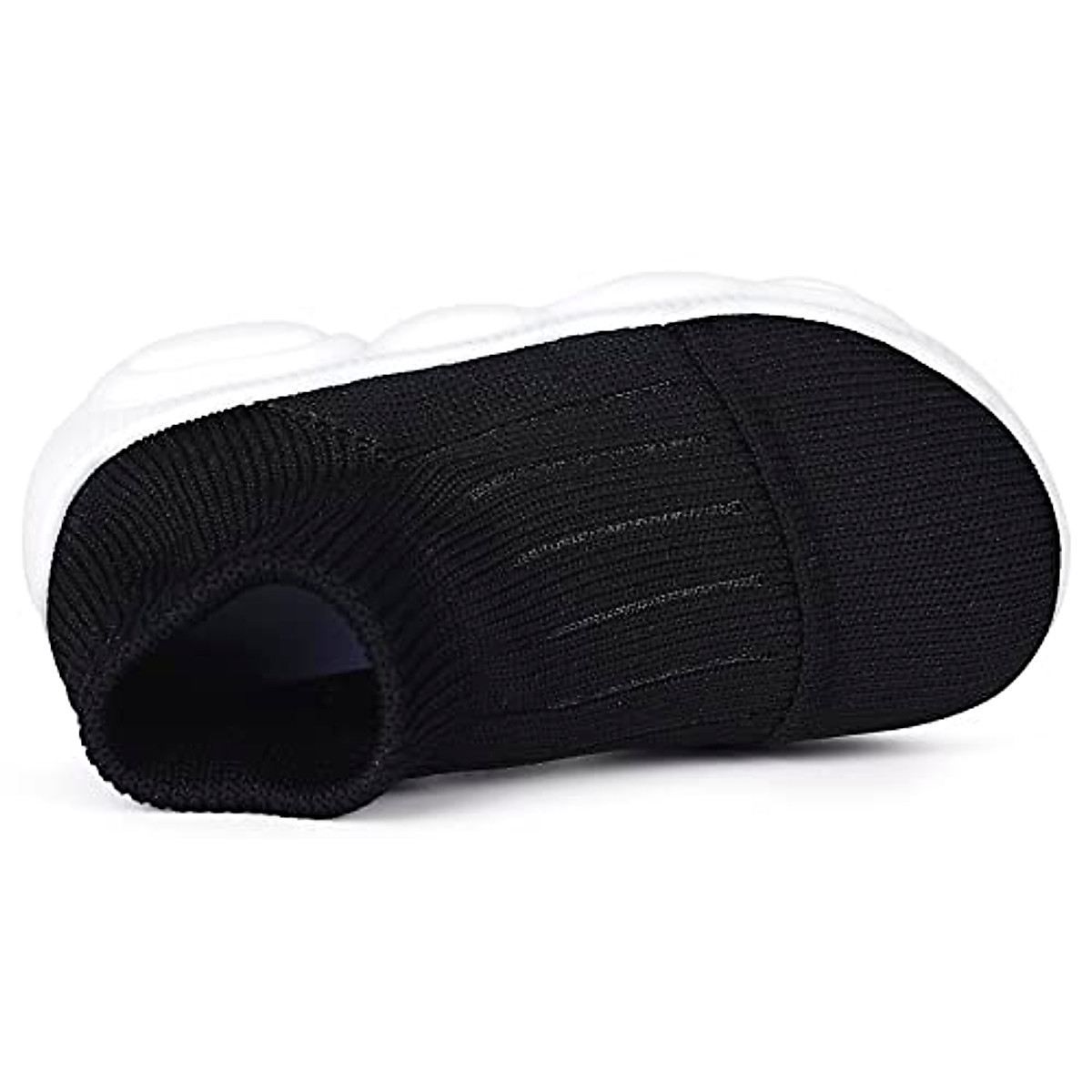 Baby Shoes Girls Boys Toddler Socks Breathable Baby Slippers Infant First Walking Sneaker Non Slip Soft Rubber Sole,Black