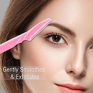 Boao 96 Pieces Eyebrow Razor Eyebrow Trimmer Shavers Dermaplaning Tool Face Razors for Women with Precision Cover