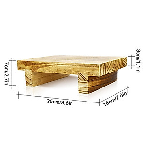 MINGZHE Step Stools,Wood Step Stool with Non Slip Wooden Step Stools Heavy Duty Wooden Bed Step Stools Single Step Stool for Bed(#1)