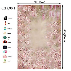 5x6.5ft Colorful Fantasy Background Pink Painting Flower Backdrop for Photography Baby Shower Backdrop Maternity Shoots Newborn Photo Studio Background Seamless XT-6760