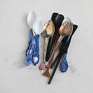 Creative Co-Op Hand Forged Copper Appetizer Cutlery, Set of 4 Serveware, 7" L x 1" W x 0" H