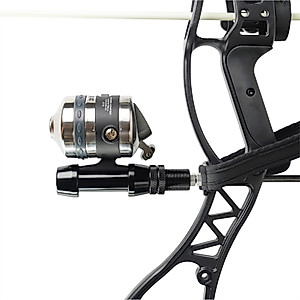 BALLISTA Bowfishing Reel Mount Archery Fishing Reel Seat Aluminum Anchor Holder for Compound and Recurve Bow with Stabilizer Mounting Hole
