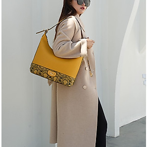 MKF Collection Shoulder Bag for Women, Vegan Leather Hobo Fashion Handbag Messenger Purse