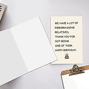 Ogeby Funny Birthday Card for Cousin, Aunty, Uncle, Humor Birthday Card Gift, Embarrassing Relatives Card for Sister, Brother