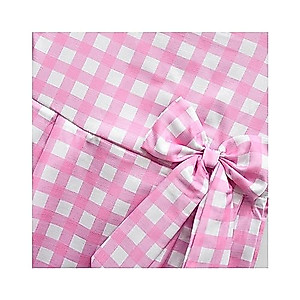 Lyxaof 4pcs Pink Costume Dress for Girls 2023 Movie Doll Cosplay Set Halloween Kids Costume with Shell Necklace for Birthday