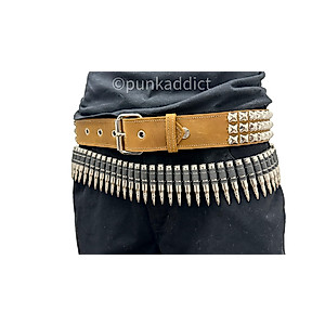 Bullet Belt .223 Caliber Nickel Shell Nickel Tip Defused Dummy Black Link 42" 90 Bullet Link