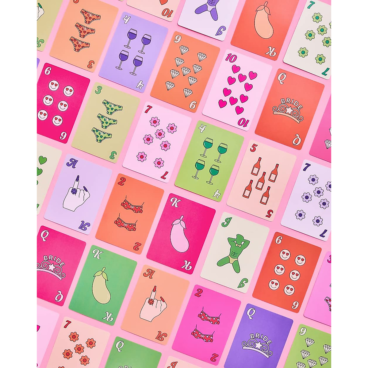 xo, Fetti Bachelorette Party Card Game, Rainbow Deck of Playing Cards, Poker - Bachelorette Party Decorations, Bride to Be Gift, Bach Party Ideas, Bridal Party Game, Design Cards