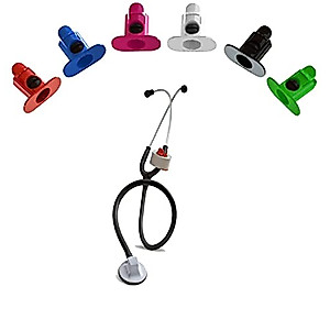 StatGear Stethoscope Tape Holder - Medical Items for Nurses, Paramedics, EMT, EMS - Black