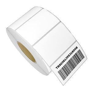 OfficeSmartLabels 4"x2.5" Direct Thermal Label - Compatible with Rollo Label Printer & Zebra Desktop Printers and More – 3” Core, Permanent Adhesive & Perforated Postage Label [1 Roll, 2400/Roll]