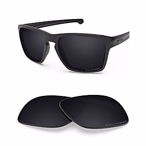 BLAZERBUCK Anti-salt Polarized Replacement Lenses for Oakley Sliver XL OO9341 - Black