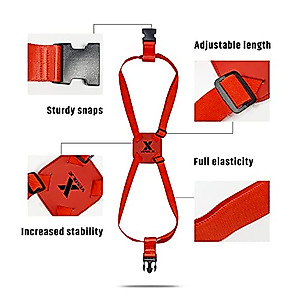 2 Pieces Luggage Straps, Luggage Straps for Suitcases Add a Bag Easy to Travel Belt for Luggage, Bag Bungee for Luggage, Adjustable Size Luggage Belt and Elastic Suitcase Strap(Orange)