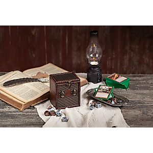 KakapopoTCG Elven Vault (Chainmail) Wood Deck and Counter Box Protector Sleeve Storage Trading Cards TCG MTG Magic FaB YGO EDH Commander Box FaB TCG PTCG Dice Box DnD Spell Box