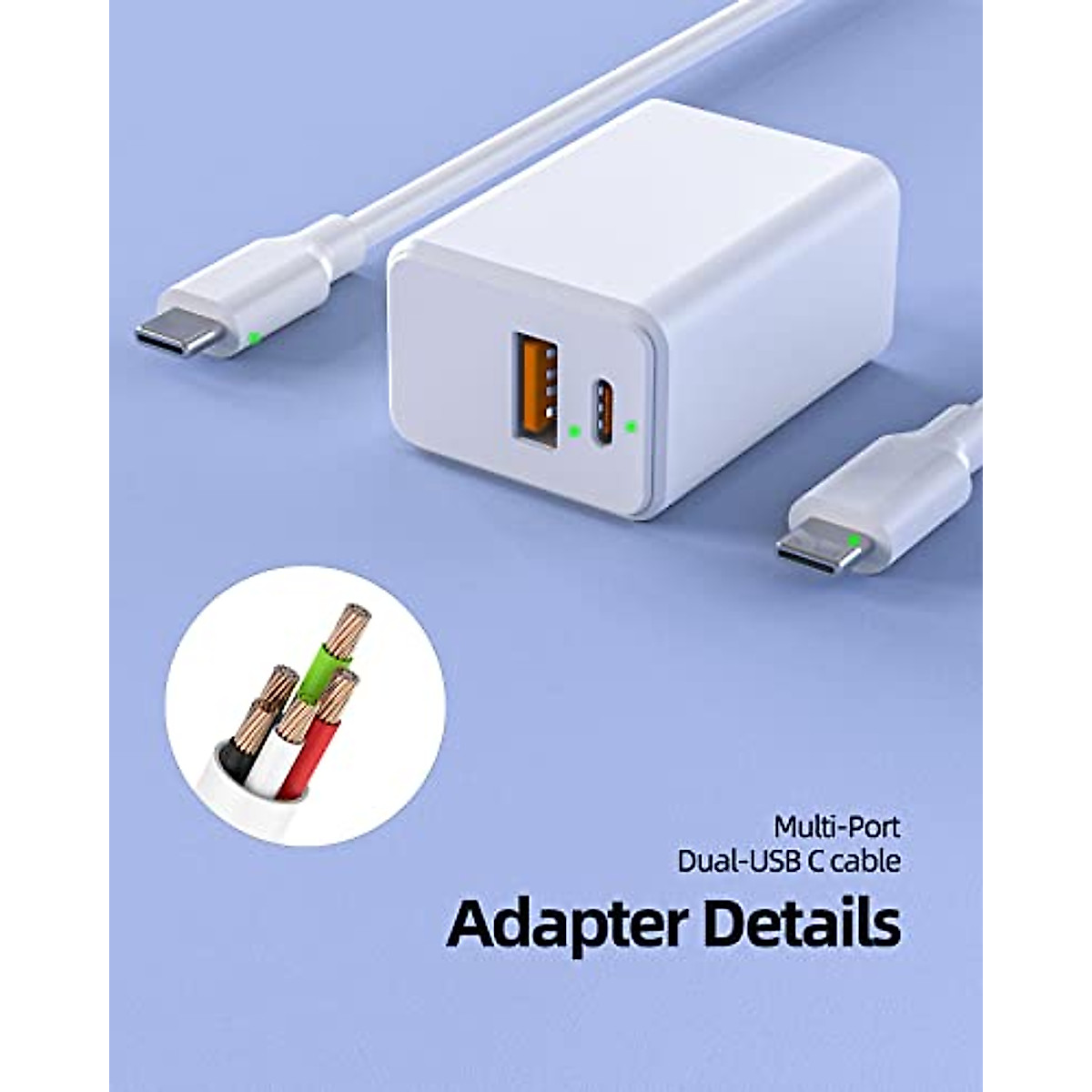 30W Fast Charger for Google Pixel 7 7 Pro,6 6a 6 Pro 5G 2022 2021 Phone Charging Wall Block and 6Ft Cable Power Cord Supply Adapter