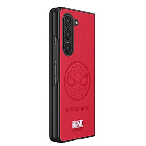 IRON SPIDER Case for Samsung Galaxy Z FOLD 5 5G, with Superhero character Compatible Galaxy Z FOLD 5 5G Leather Case RED