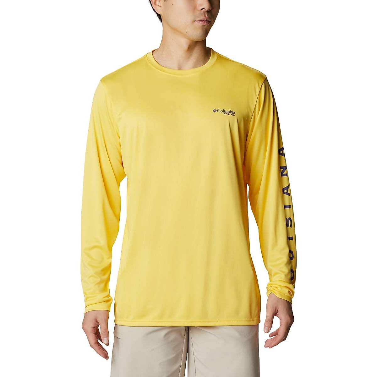 Columbia Men’s PFG Terminal Tackle Destination Long Sleeve, Sun Protection, Carbon/USA, XX-Large