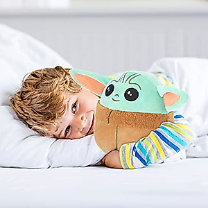 10 inch Baby Yoda Plush Baby Yoda Doll Stuffed Animal Pillow, Baby Yoda Squishmallow Plushie The Child Mandalorian Soft Plush for Kid Gifts