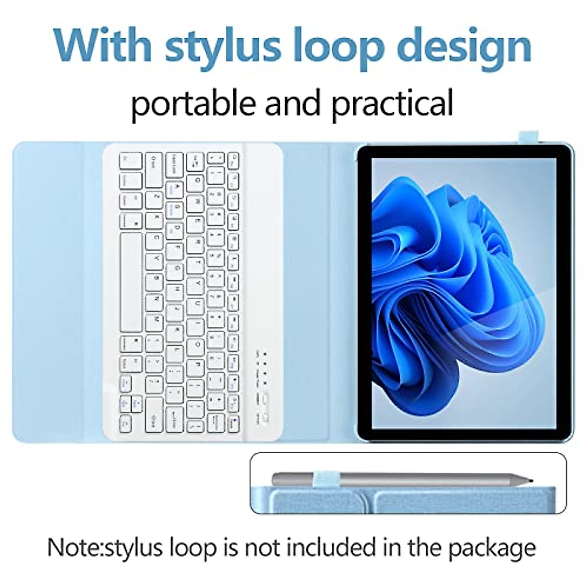 Keyboard Case for Surface Go 3 (2021)/ Surface Go 2 2020 / Surface Go 2018, Wireless Bluetooth Keyboard Cover for Microsoft Surface Go 3 Go 2 10.5 inch/Surface Go 10 inch