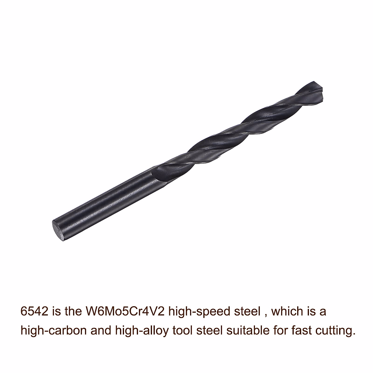 uxcell 6542 High Speed Steel Straight Shank Twist Jobber Drill Bit, Fully Ground Black Oxide Drill Bits 9.9mm Drill Diameter 132mm Total Length 2 Pcs