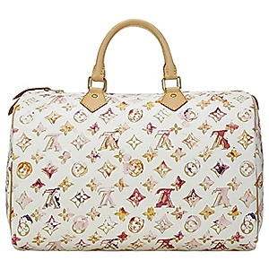 Louis Vuitton, Pre-Loved Richard Prince x Louis Vuitton, Pre-Loved Limited Edition Monogram Watercolor Speedy 35, White
