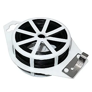 KINGLAKE 328 Feet Sturdy Plastic Garden Plant Twist Tie Multi-Use for Secure Vines,Plants Black