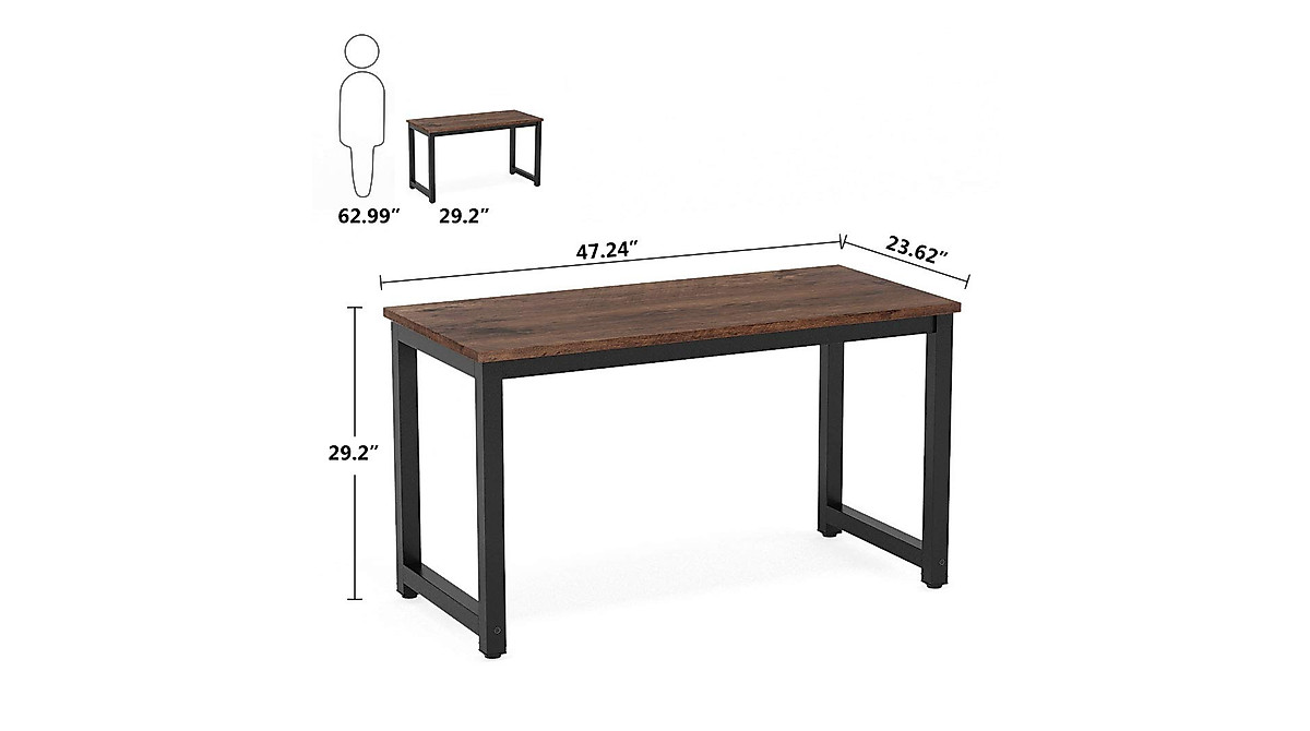 Tribesigns 47" Vintage Office Desk for Home & Study