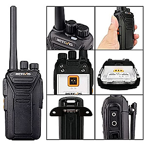Retevis RT27 Walkie Talkies Long Range,Two Way Radios Rechargeable, Handheld VOX Hands-Free, Commercial 2 Way Radio with USB Charger Base, for Education, Construction, Warehouse,Church (10 Pack)