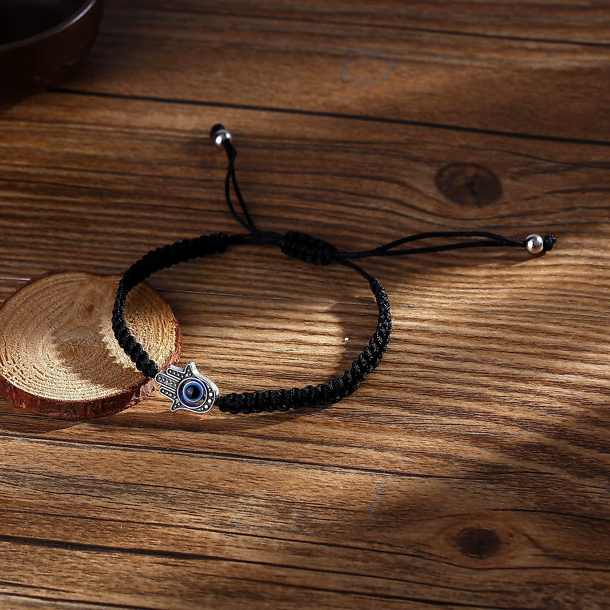 ZYJLM Evil Eye Bracelet Cute Mexican Lucky Protection Bracelets Pack Boho Handmade Braided Adjustable String Elephant Beaded Stacked Braceket for Women Men