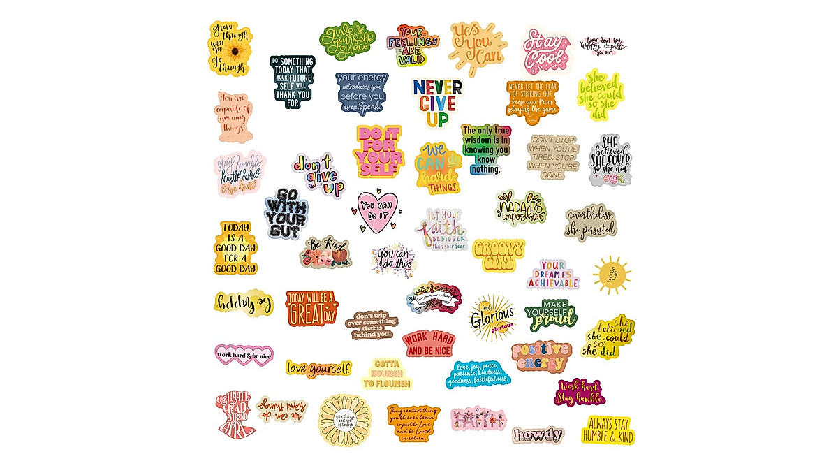 200 Pcs Inspirational Vinyl Stickers for Everyone