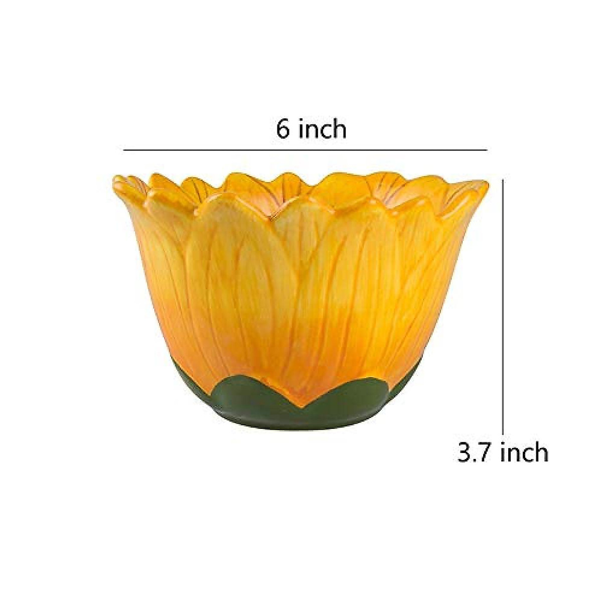 Bicuzat 6-Inch Candy Bowls, Sunflower-Shaped Snack Bowls, Set of 4