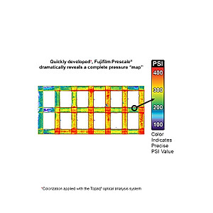 Fujifilm Prescale High Pressure (HS) - Surface Pressure Mapping - Pressure Indicating Film - Tactile Sensor - Pressure Range 7,100-18,500 PSI; 32.8 ft. x 10.6 in. Film Roll