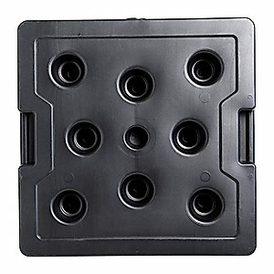 C-Hopetree 64 lb Heavy Duty Water Fillable Base Stand Square for Patio Outdoor Table Umbrella, Black