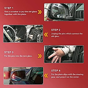 Exterior Mirror Replacement Glass Passenger/Right Side Power Heated Signal fit for 2003-2007 for Chevy Silverado Suburban for GMC Sierra Yukon Replacement Tow Mirror (Passenger/Right)