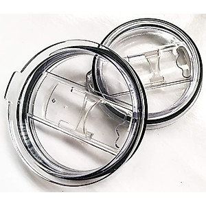 CocoStraw 30oz Straw Lid + 4 Stainless Steel Straws Replacement for Yeti RTIC Polar Drifter Big Boss Sic Tumbler Rambler Cups with Cleaning Brush NO SPILL