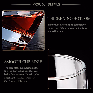 ELIVIA Old Fashioned 10-Ounce Whiskey Glasses Set of 4, Rock Style Crystal Glassware for Scotch, Bourbon and Cocktails