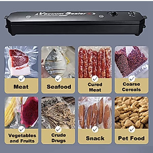 Portable Vacuum Sealer, Automatic Sealer for Food Storage, Easy to Use Compact Food Preservation Sealing Machine for Home & Kitchen