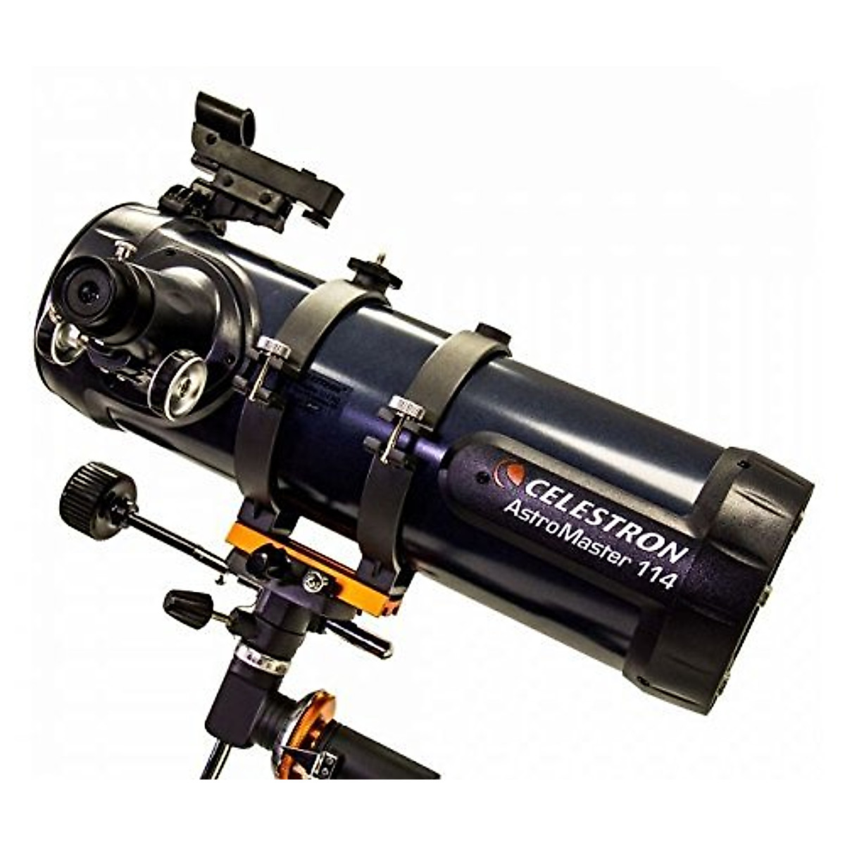 OpticsPlanet Exclusive Celestron AstroMaster 114EQ Telescope w/Motor Drive 31042-OP-DS