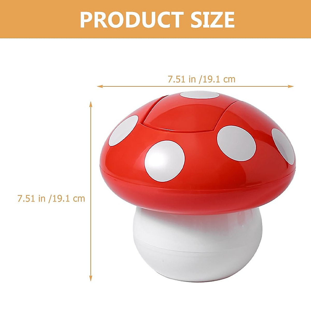 MAGICLULU Mushroom Mini Trash Can with Lid, Tiny Desktop Garbage Bin Plastic Mini Wastebasket Trash Can Cute Wastepaper Basket for Bathroom Vanity Tabletop Mushroom Decor