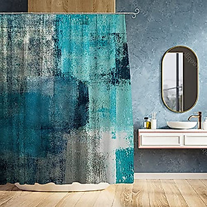 YEZEX Shower Curtain Set with 12 Hooks - Waterproof Polyester Fabric Shower Curtains for Modern Home Bathroom Decorations, Machine Washable, 72"x72"