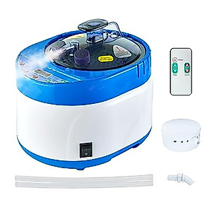 ZONEMEL Sauna Steamer Portable Pot 4 Liters, Stainless Steel Steam Generator with Remote Control, Spa Machine with Timer Display Mist Moisturizing for Body Detox, Home Spa (Blue, US Plug)