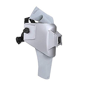 Sellstrom Lightweight, Super Tuff Nylon Shell and Rachet Headgear, Welding Helmet with 4-1/4" x 2" Sel-Snap Lift Front, Tough Thermoplastic Resin, Certified Frustration Free, Silver Coated, S29411