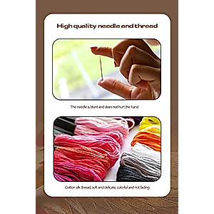 The Waves Cross Stitch Kits for Beginners Adults Pre-Printed Pattern 11CT DIY Embroidery Easy Needlepoint Kits Personalized Gifts for Home Decor 16x20inch