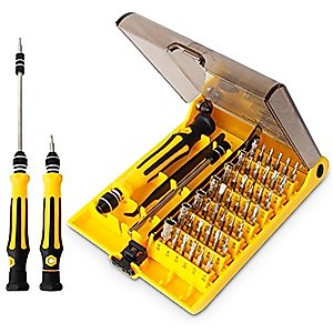 45 in 1 Mini Screwdriver Set, VCOO Torx Bit Tools Set, Small Precision Screwdriver Kit with Tweezers & Extension Shaft for Repair or Maintenance