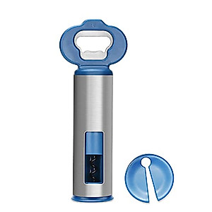 KITCHENDAO 3 in 1 Wine Bottle Opener Corkscrew with Foil Cutter, Beer Bottle Opener with Magnetic Cap Catcher, Works Easily Like Electric Opener, Wine Corkscrew, Gifts for Men and Women