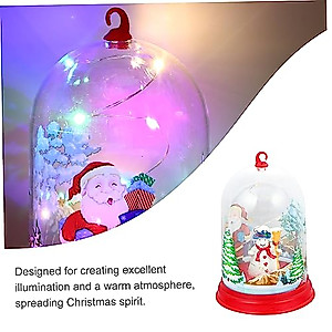 Gadpiparty Christmas Glow Night Lights Christmas Snow Globes Mini Christmas Tree Kids Decor Christmas Candle Lantern Xmas Party Bag Filler Light up Snow Globe Lantern Xmas Table Lamp Desktop