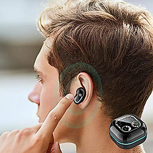 Wireless Earbuds Bluetooth Earphone in Ear Light-Weight Headphones Built-in Microphone Immersive Premium Sound with Charging Case (Purple)