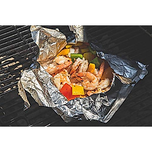 Kingsford Heavy Duty Aluminum Grill Bags, 4 Pack | Foil Packets for Grilling, Recyclable And Disposable Grilling Accessories | Foil Bag Measures 15.5" x 10" | Foil Grilling Bag, Grilling Bags