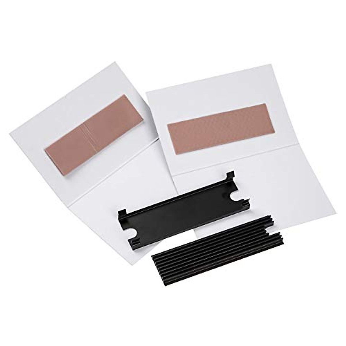 Thermal Grizzly - NVMe M.2 SSD Cooler - Including 2X Matching Minus Pad 8 Thermal Pads - Compatible with Various Manufacturers Like Samsung, Kingston, ADATA
